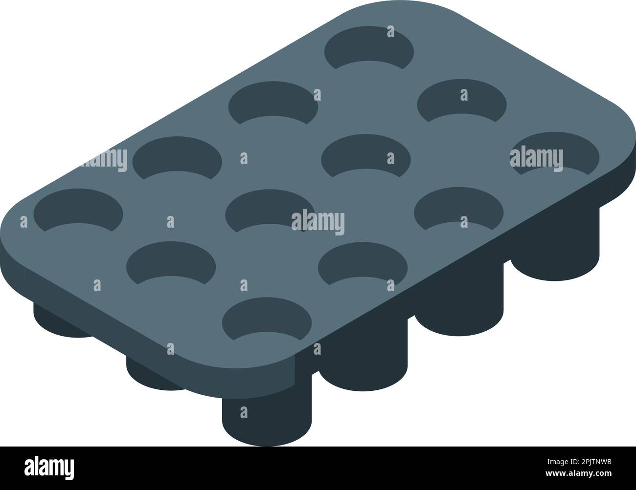 Bakery pan icon isometric vector. Metal dish. Mold equipment Stock ...