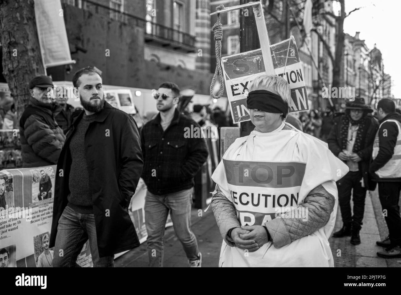 Iran protest whitehall Black and White Stock Photos & Images - Alamy