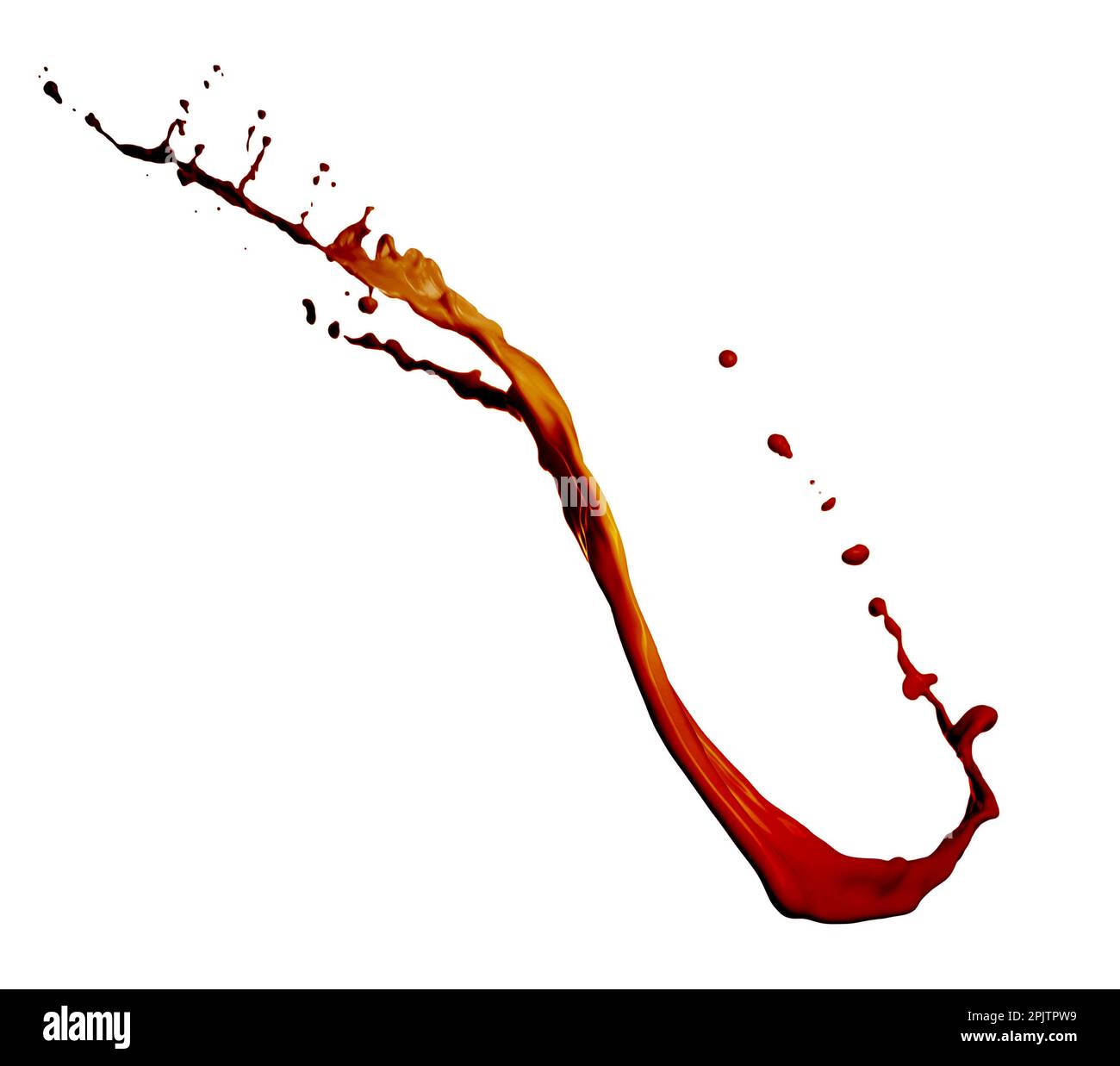 Splash of tasty soy sauce isolated on white Stock Photo - Alamy