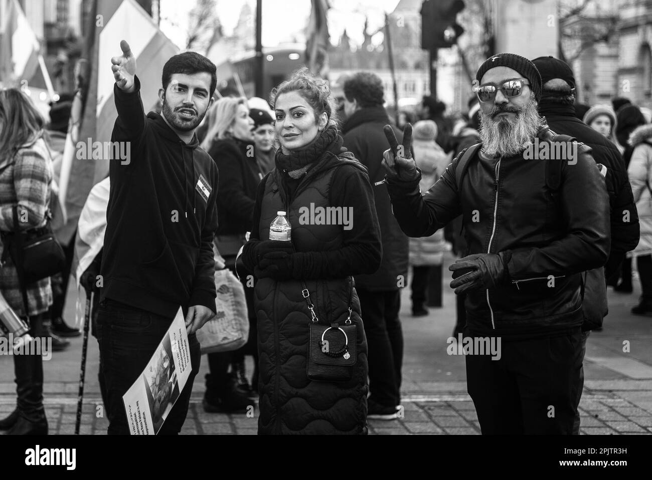 Iran protest whitehall Black and White Stock Photos & Images - Alamy
