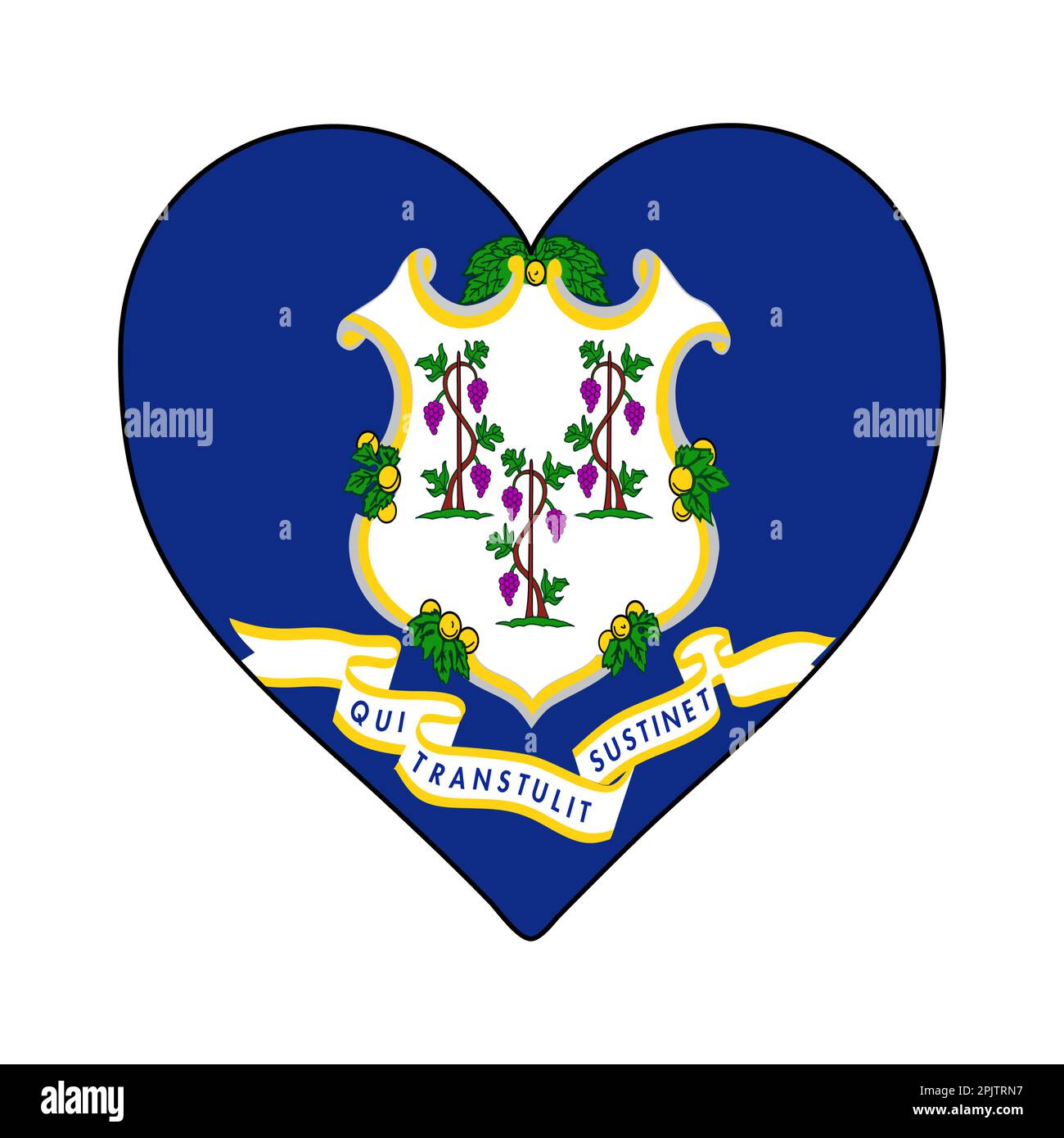 Connecticut heart Stock Vector Images - Alamy