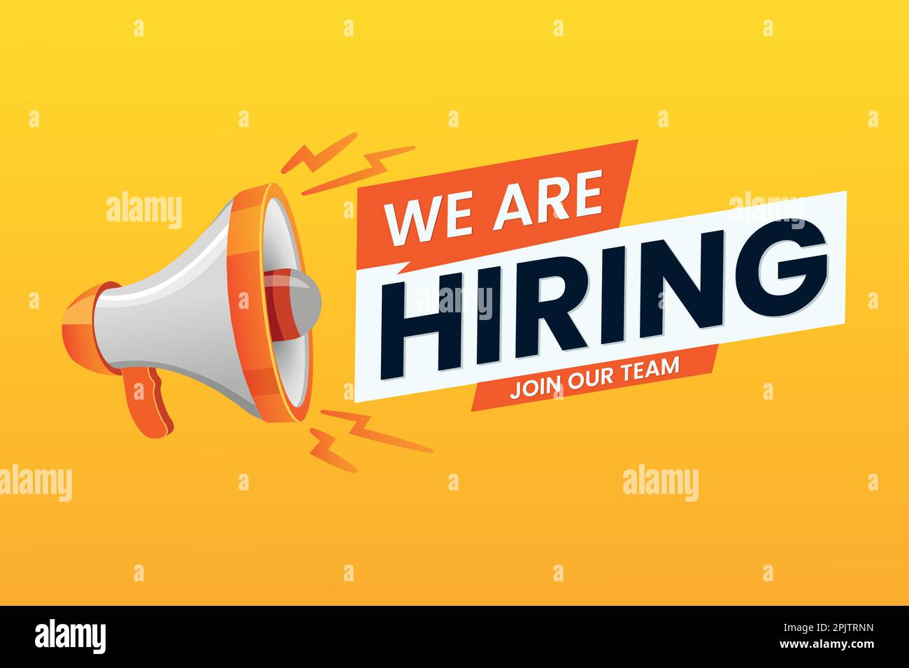 Join team announcement megaphone Stock Vector Images - Alamy