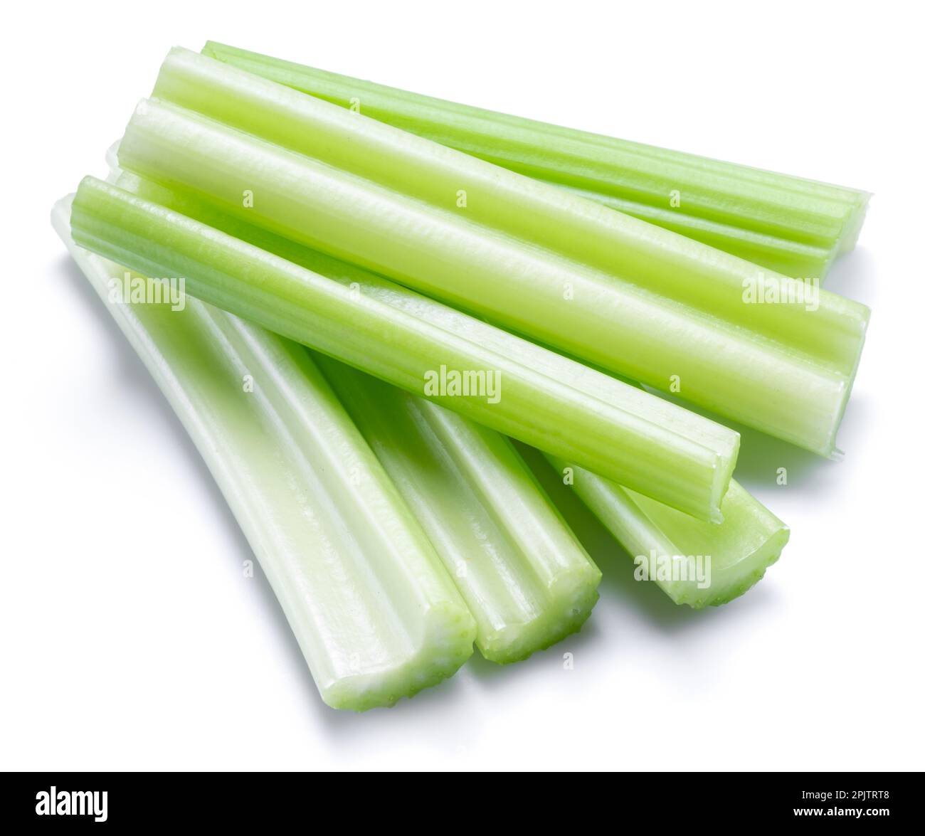 Pile of celery ribs isolated on white background Stock Photo - Alamy
