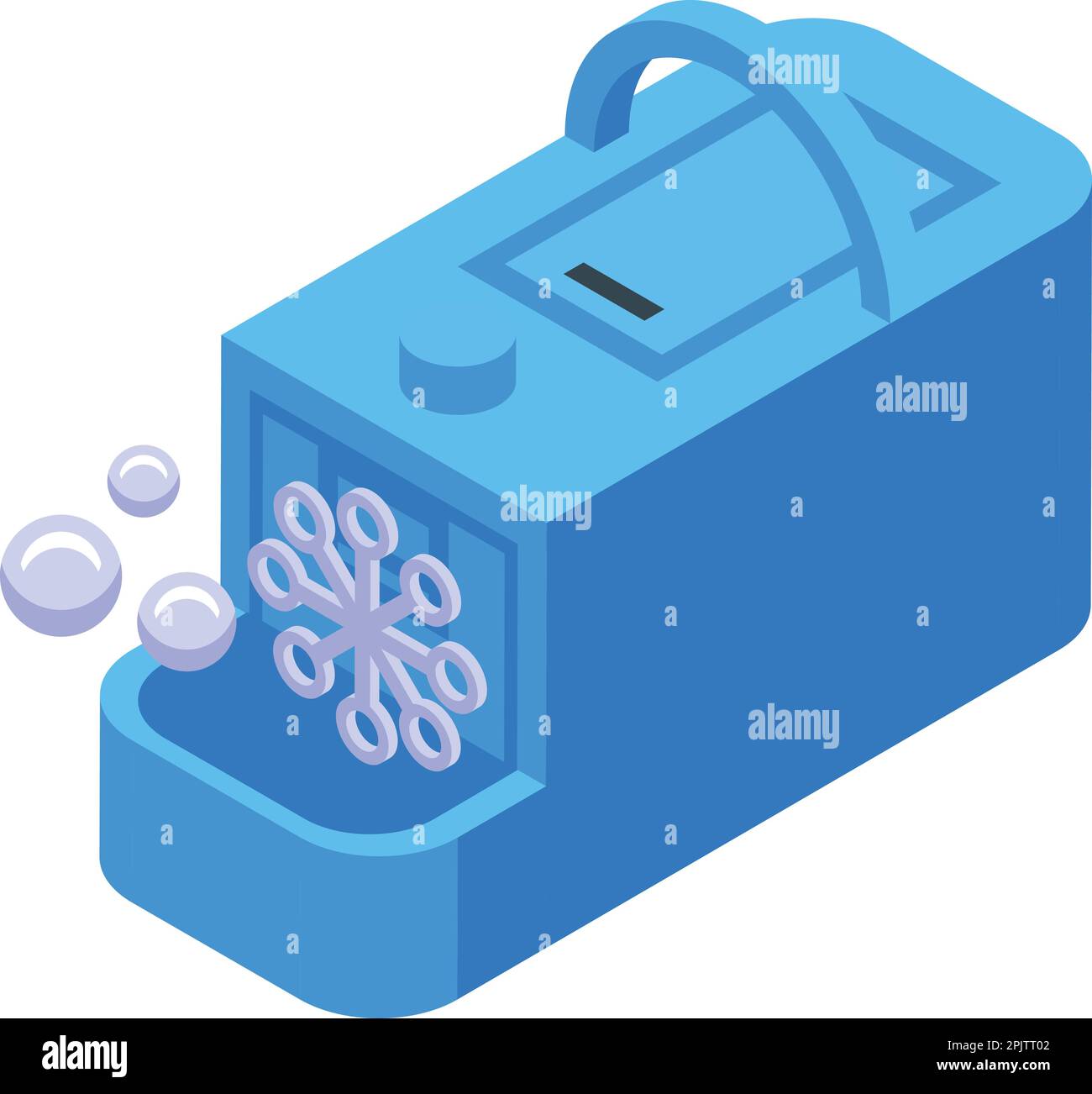 Blowing bubbles machine icon isometric vector. Child soap. Water game ...
