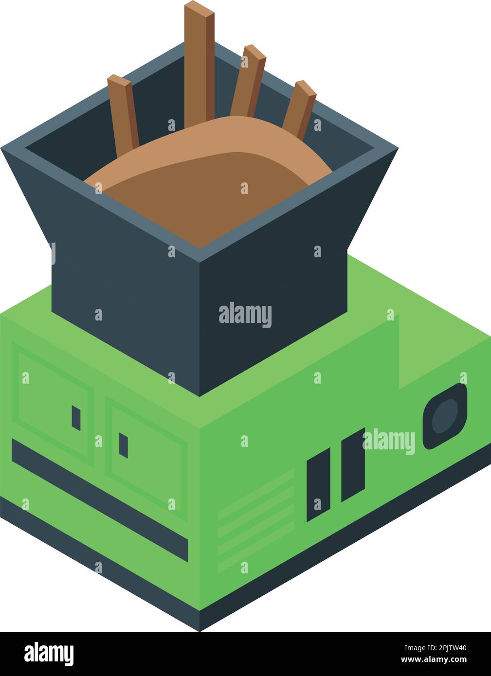 Wood cutter machine icon isometric vector. Open learning. Book paper ...
