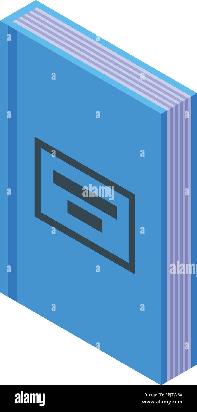 School book icon isometric vector. Study education. Open science Stock ...