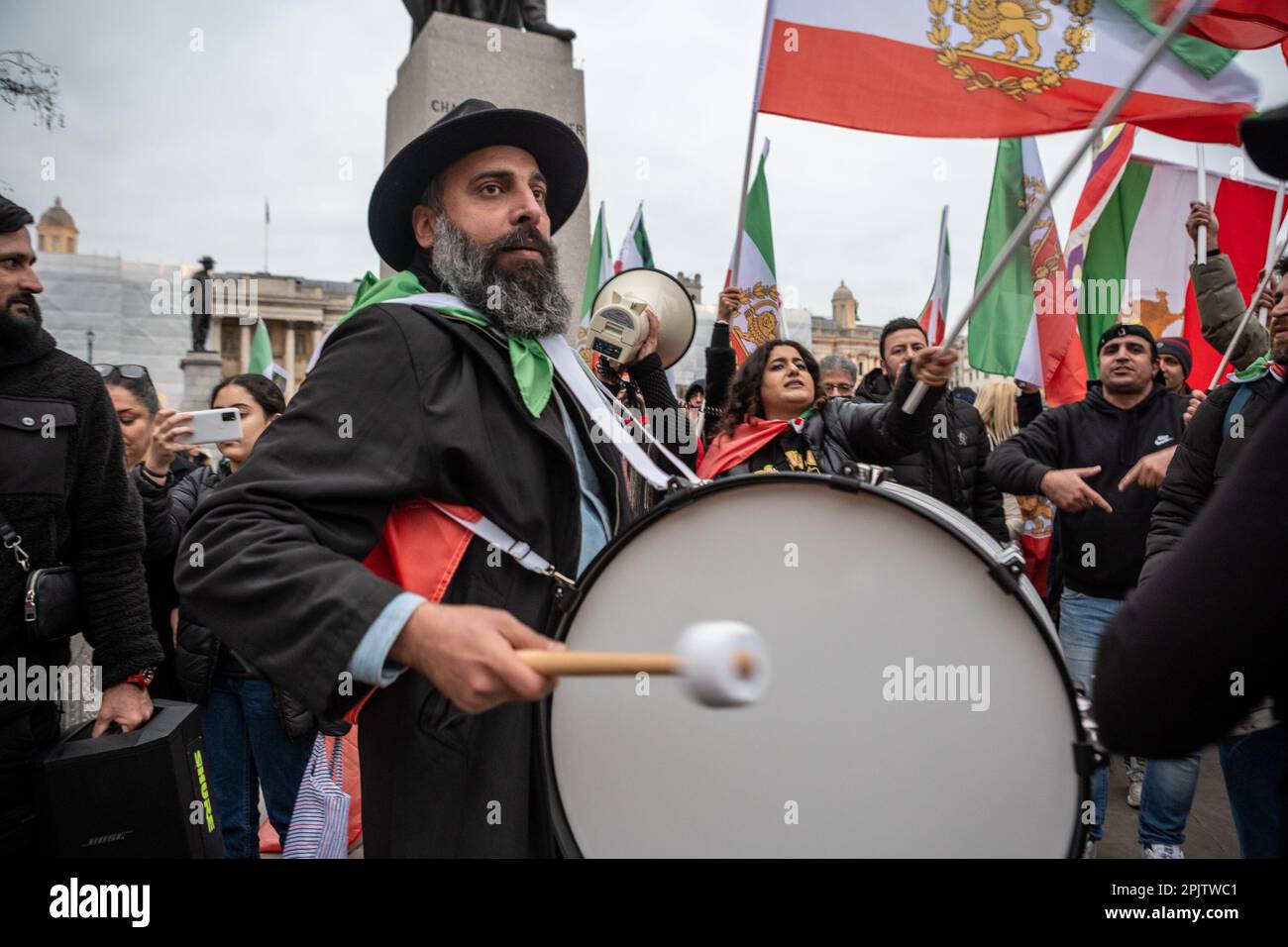 British-Iranians and supporters marched through central London to ...