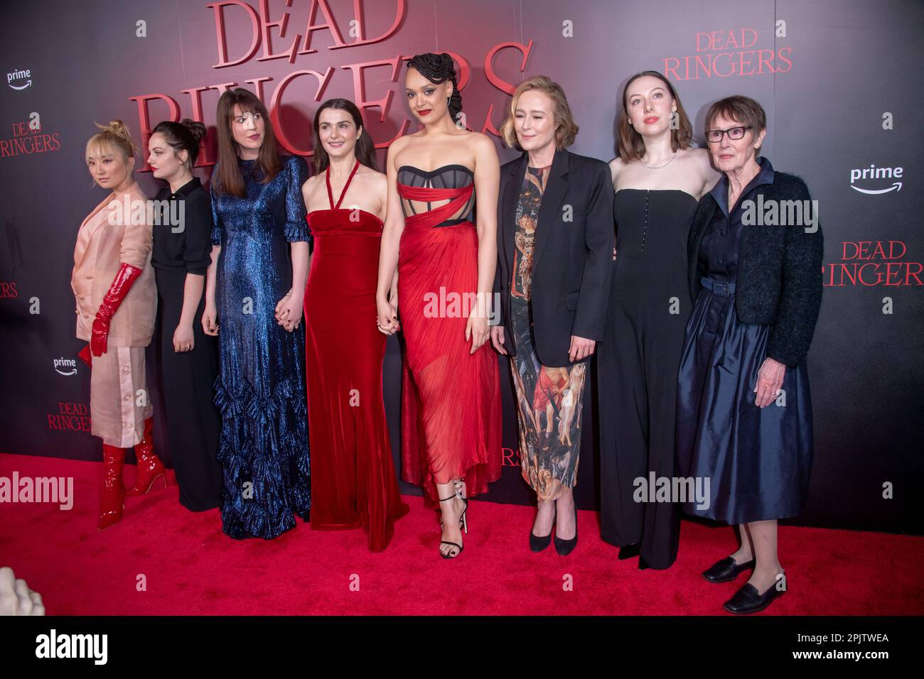 New York, United States. 03rd Apr, 2023. (L-R) Poppy Liu, Emily Meade ...