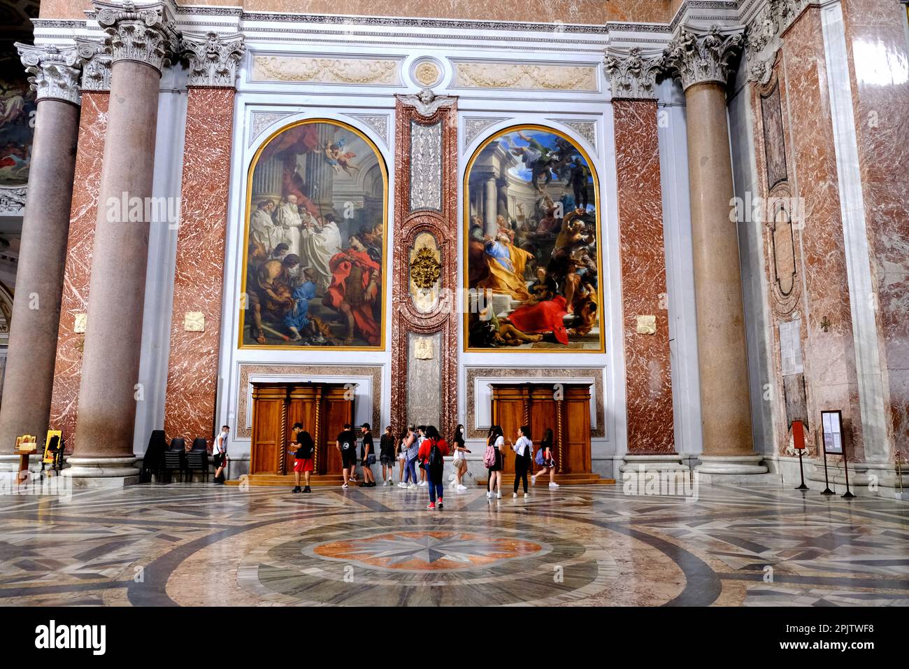 Basilica Santa Maria Degli Angeli dei Martiri in Rome Italy Stock Photo ...