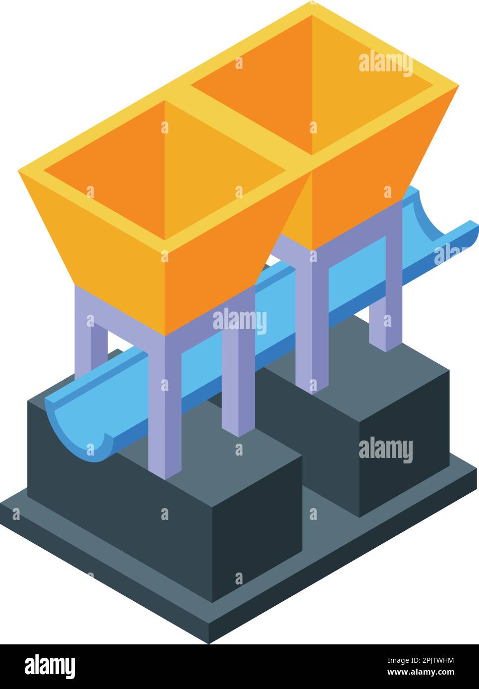 Cement line icon isometric vector. Mixer machine. Work tool Stock ...