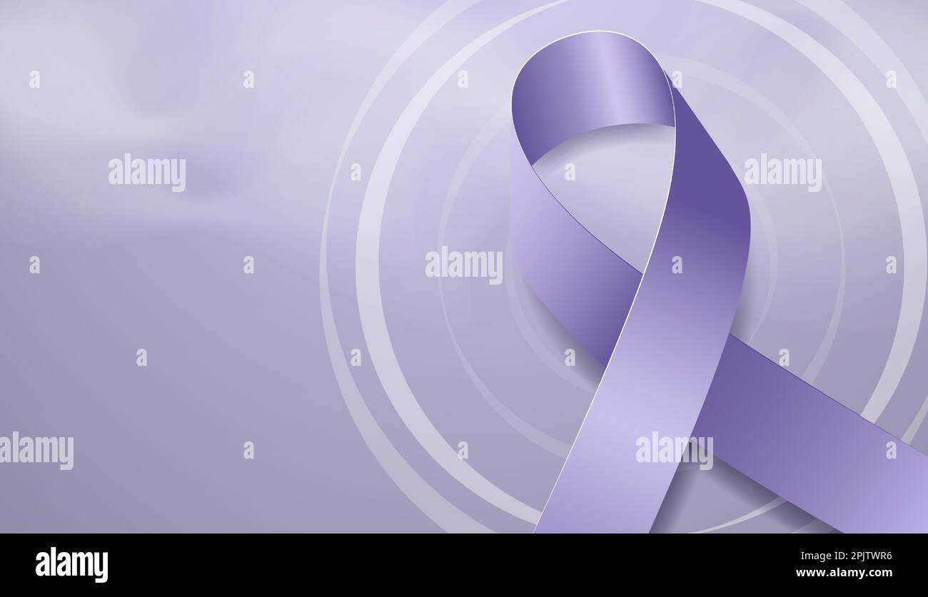 Stomach Cancer Awareness Month Concept Banner Template With Periwinkle