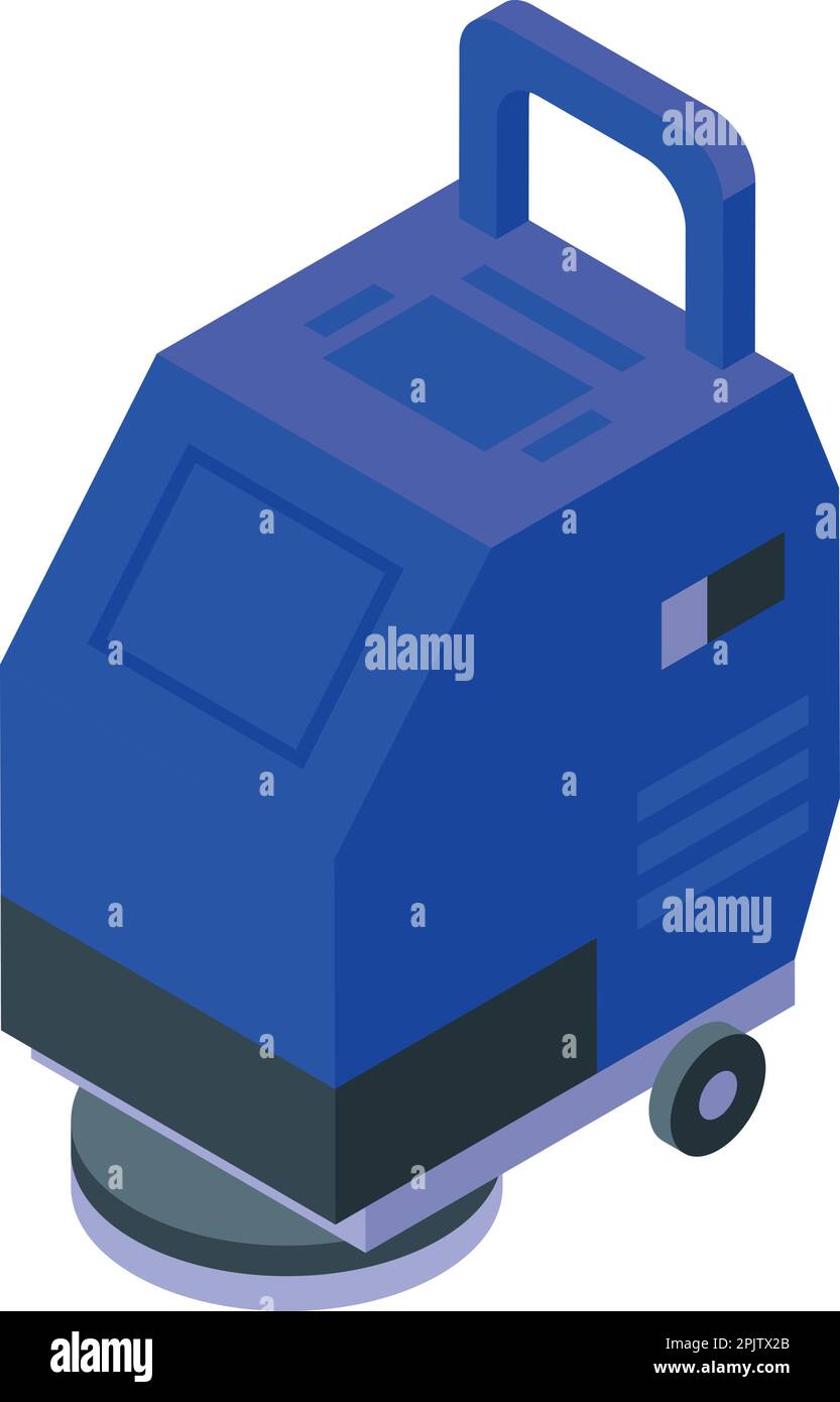 Cleaning floor icon isometric vector. Machine washing. Water worker ...