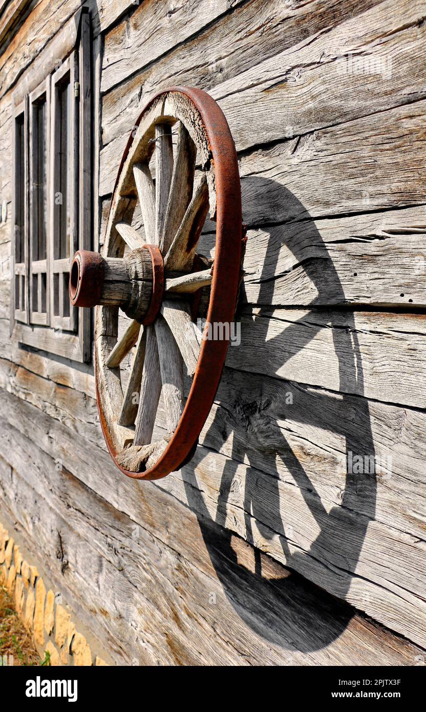 Traditional wooden wall, traditional rustic wooden furniture ...