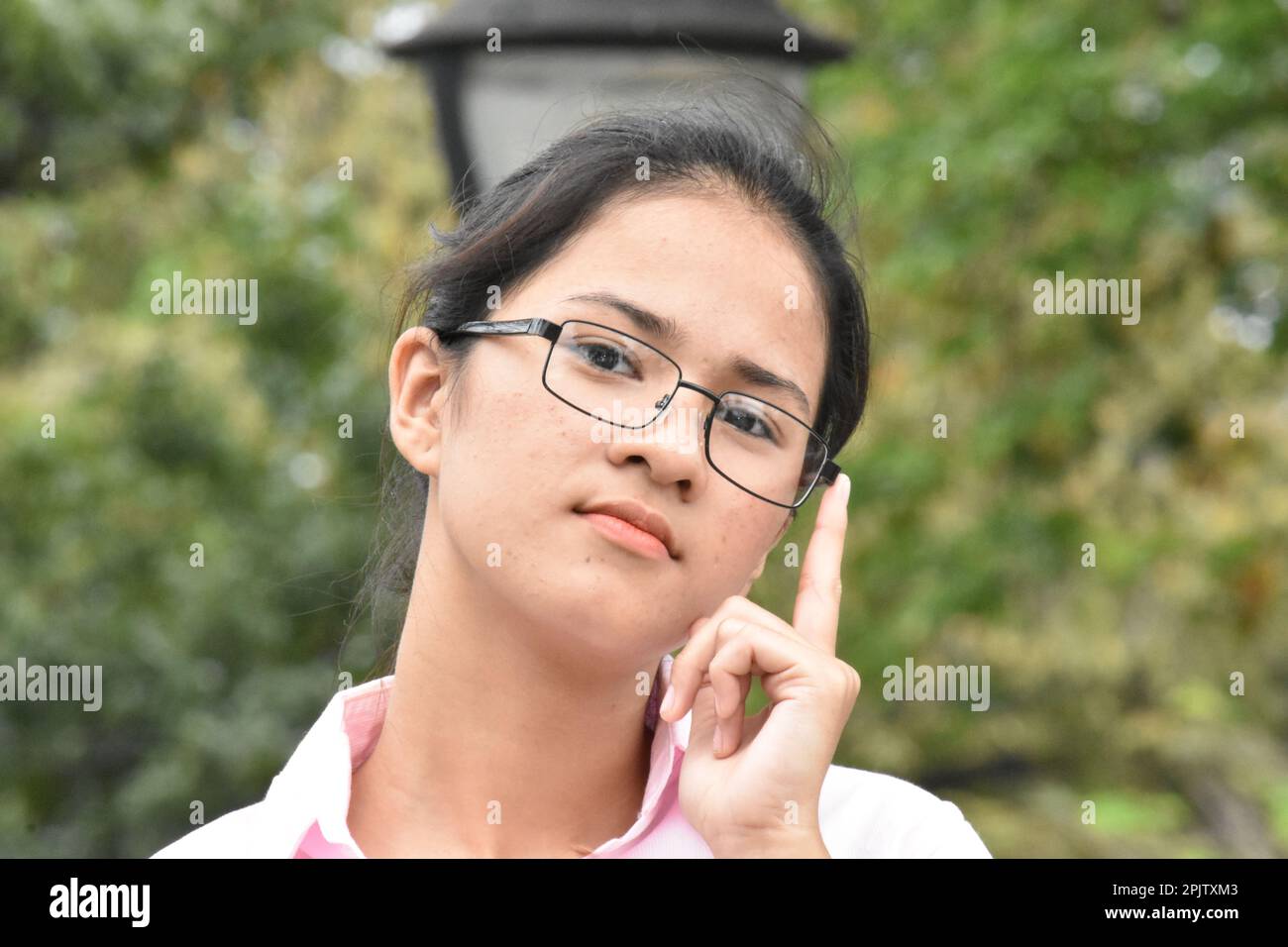 An Asian Female Student Decision Making Stock Photo - Alamy