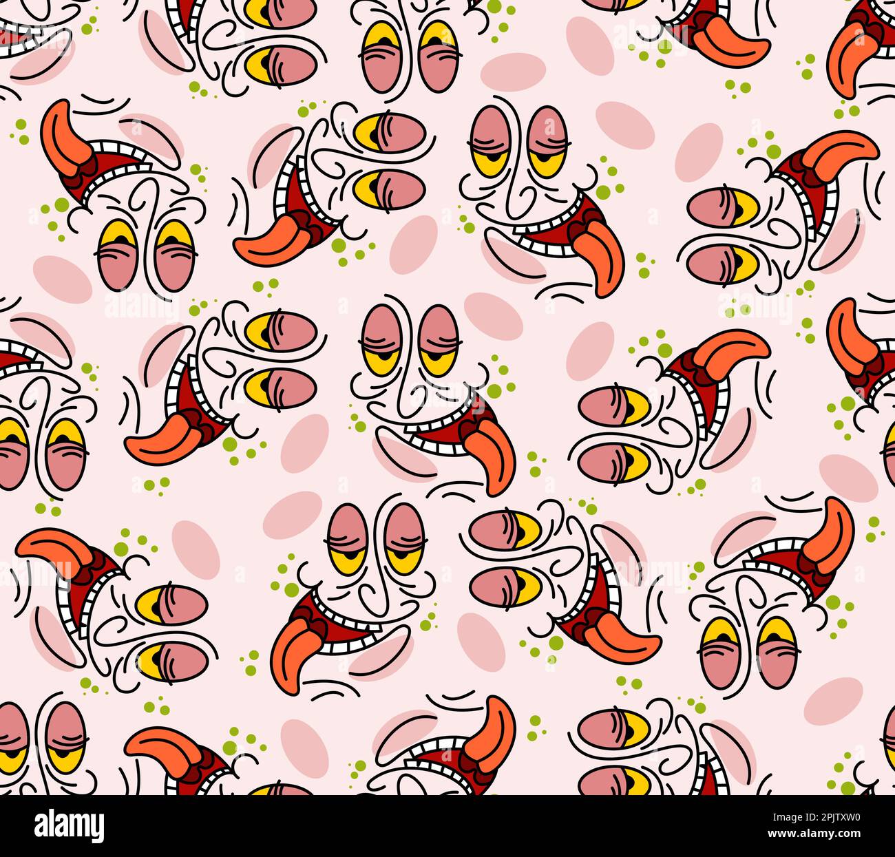 Drunk face pattern seamless. Alcoholic emoji cartoon background Stock ...