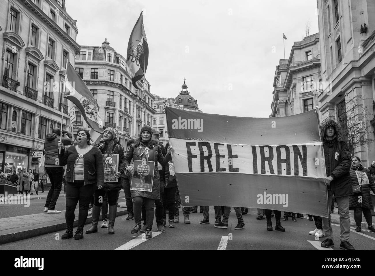 British-Iranians and supporters marched through central London to ...