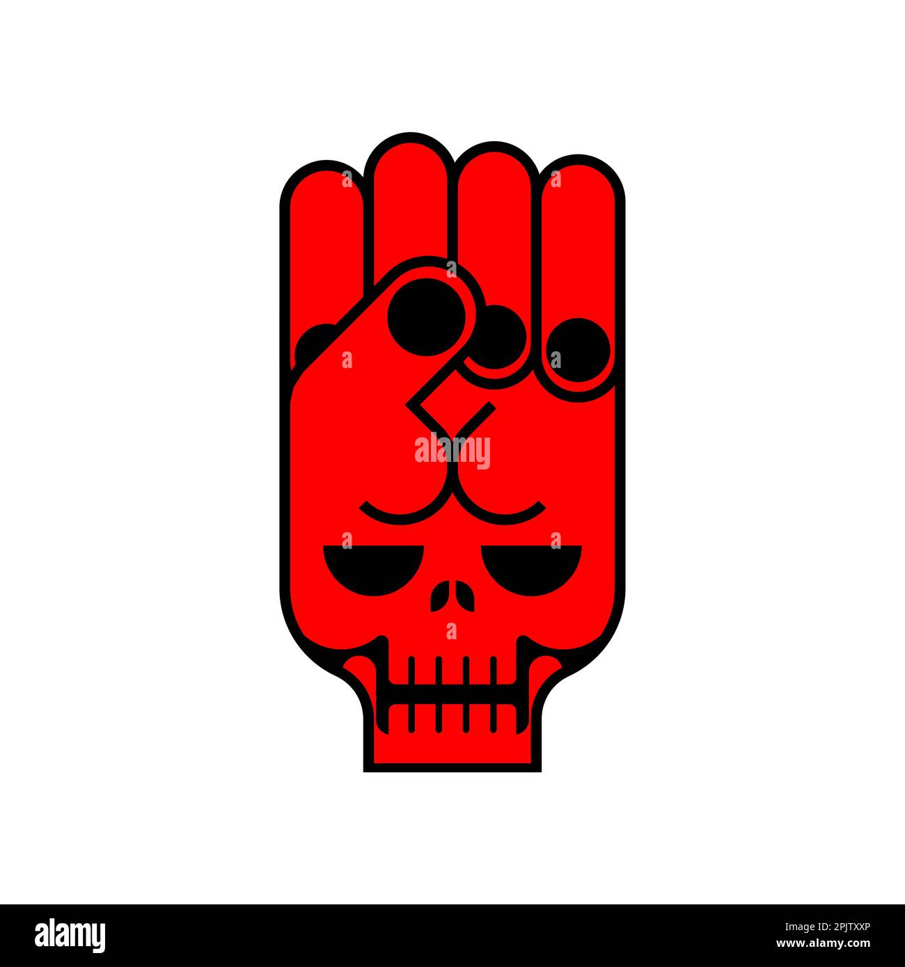 Skull fist symbol death. Vector illustration Stock Vector Image & Art ...