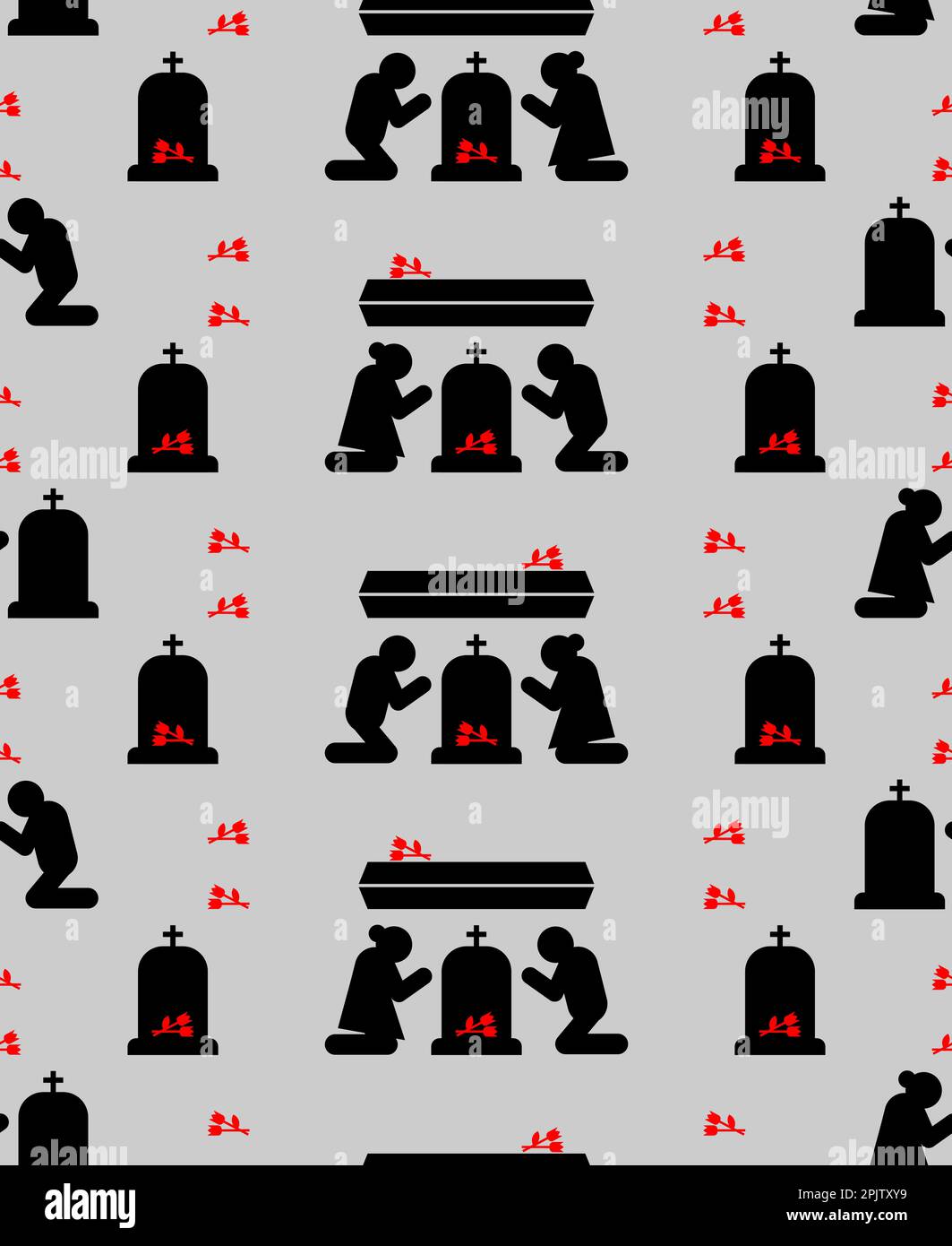 Mourning for Dead pattern seamless. Sorrow texture. Funeral background ...