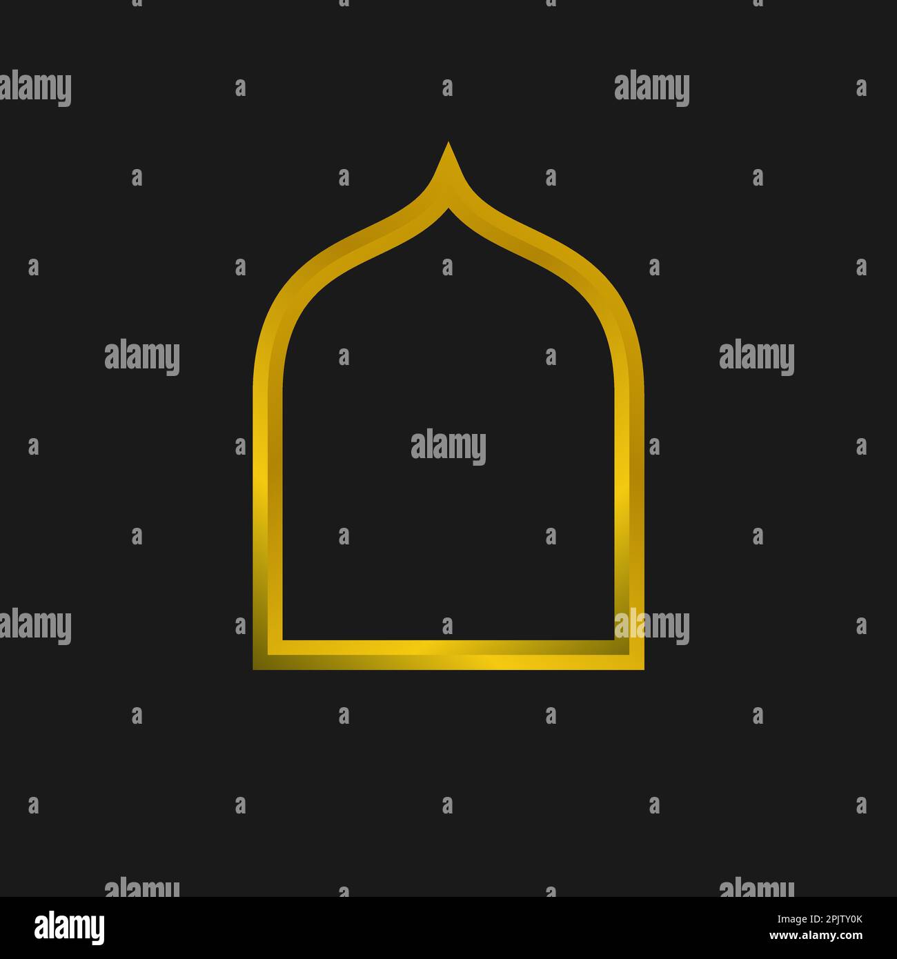Islamic design element style. Arabic ornament frame shape vector ...