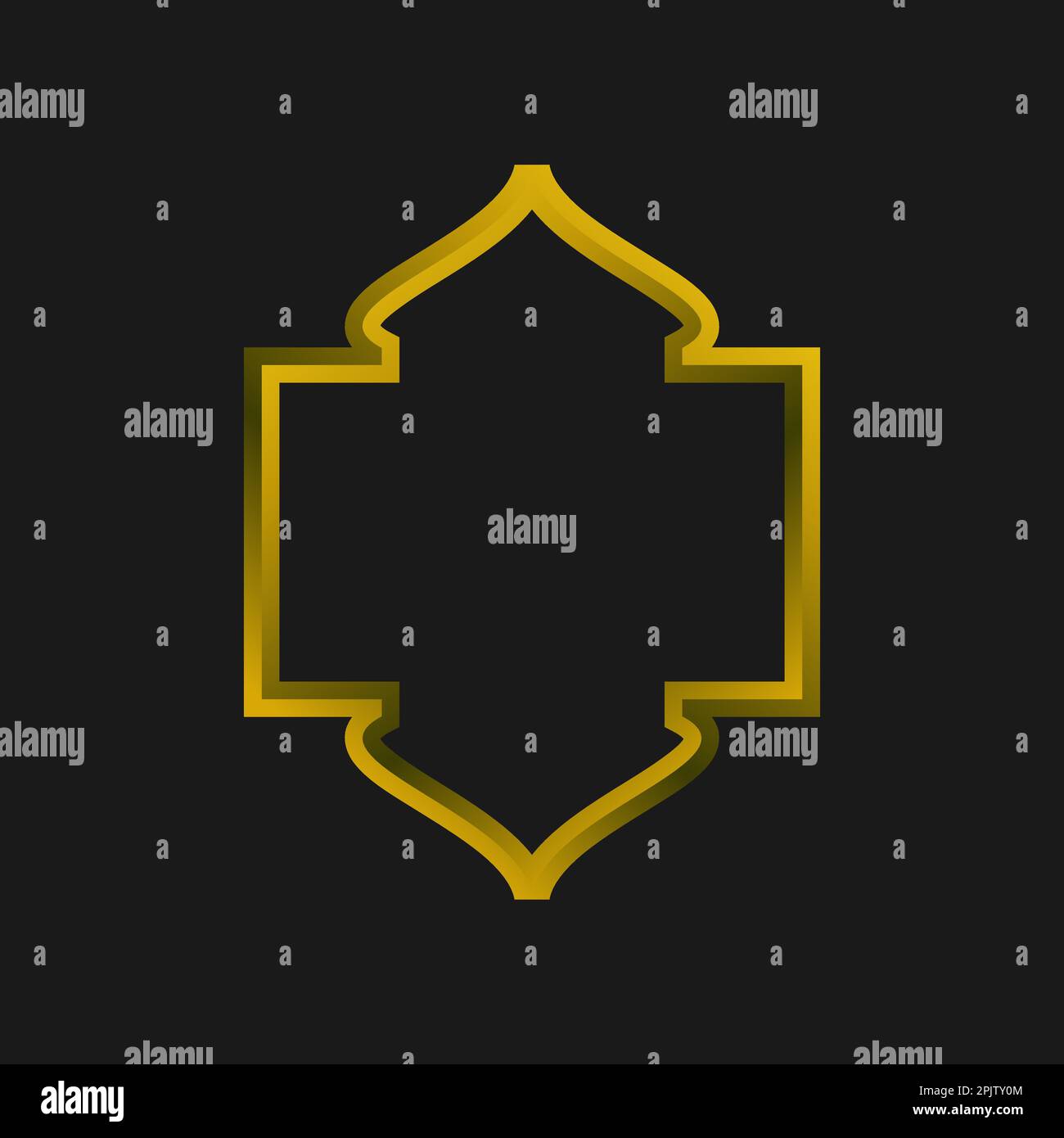 Islamic design element. Arabic ornament frame shape vector. Islamic ...