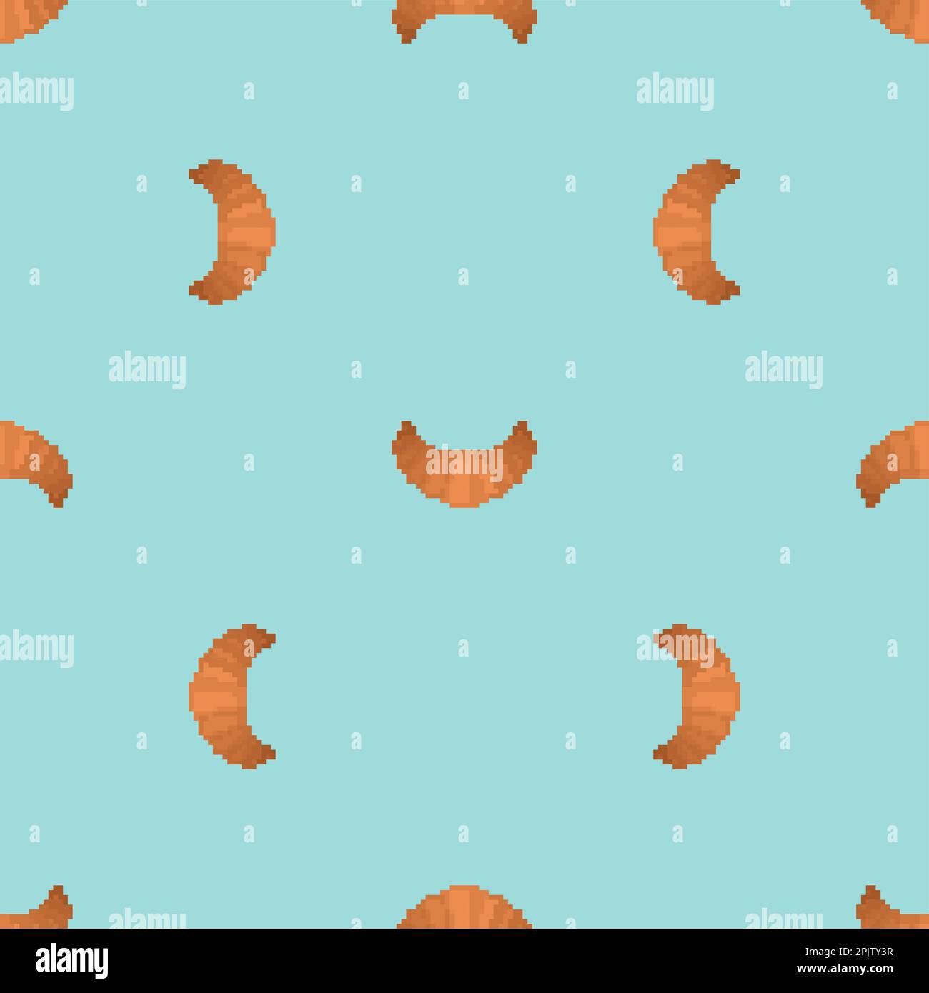 Croissant pixel art pattern seamless. 8 bit bagel pixelated background ... Croissant pixel art pattern seamless. 8 bit bagel pixelated background ...