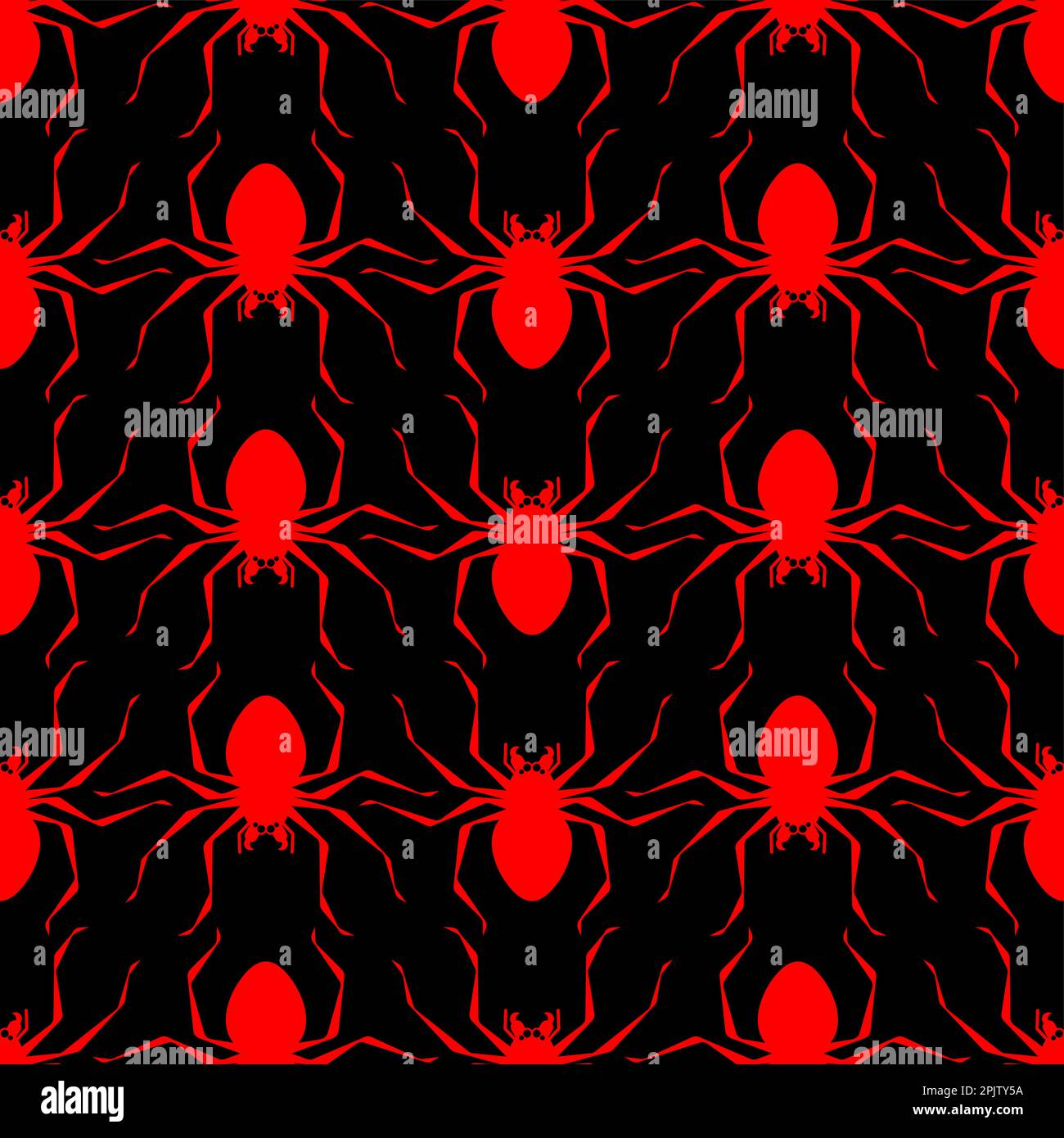 Spider pattern seamless. Poisonous dangerous insect background. Vector ...
