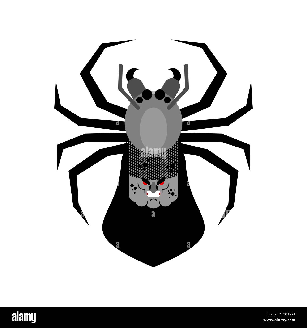 Black Widow Spider Isolated Poisonous Dangerous Spider Stock Vector Image And Art Alamy