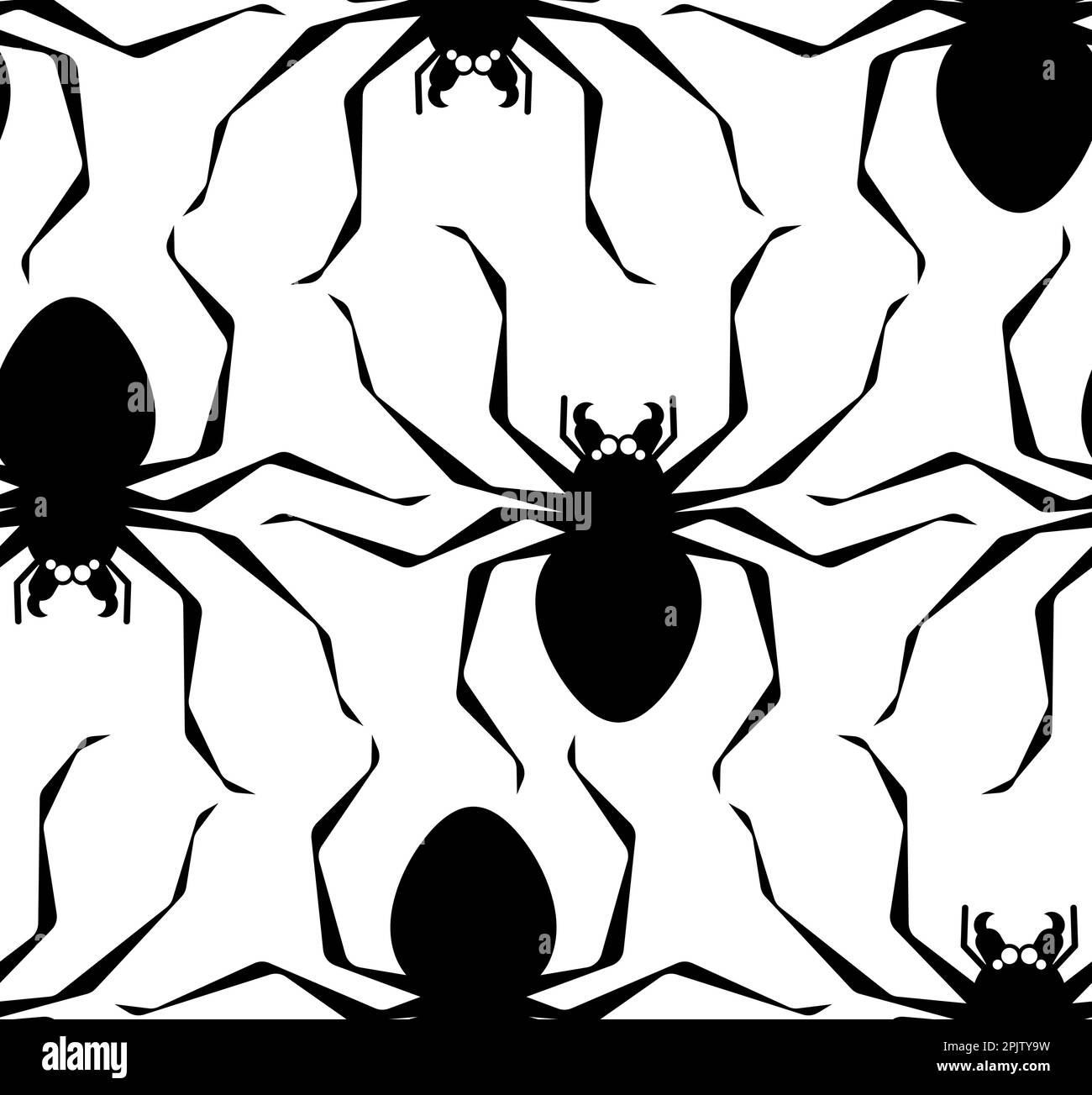 Spider pattern seamless. Poisonous dangerous insect background. Vector ...