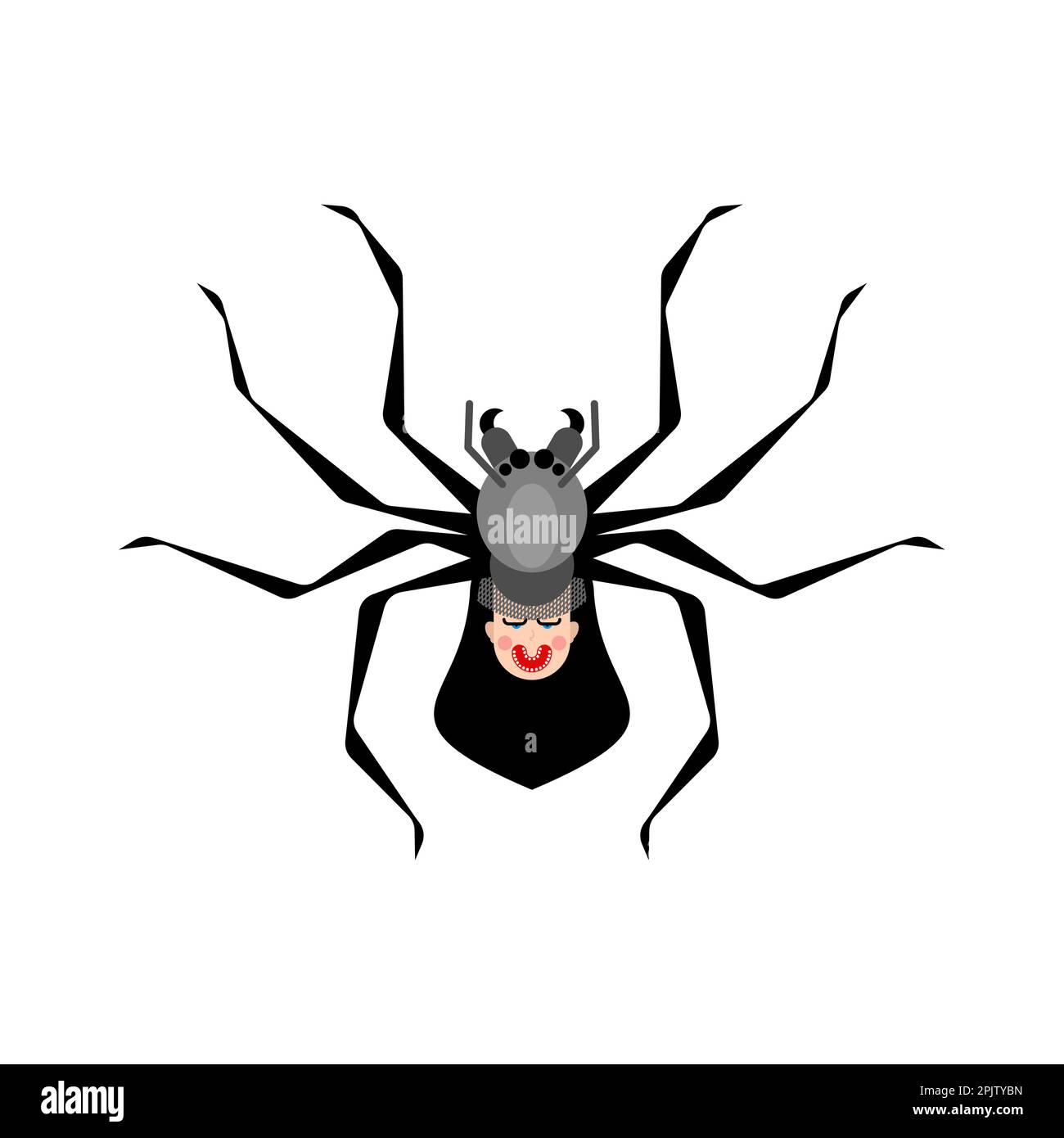 Black Widow Spider Isolated Poisonous Dangerous Spider Stock Vector Image And Art Alamy