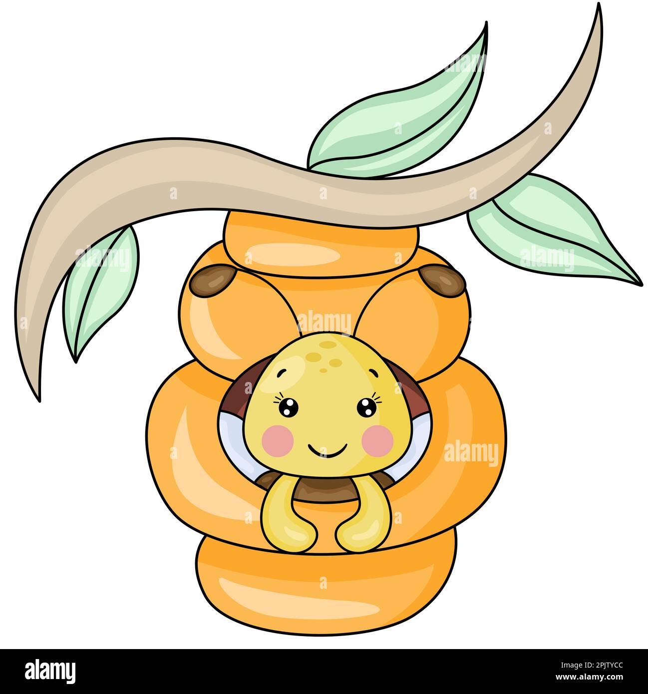 Happy bee inside on honey hive Stock Photo - Alamy