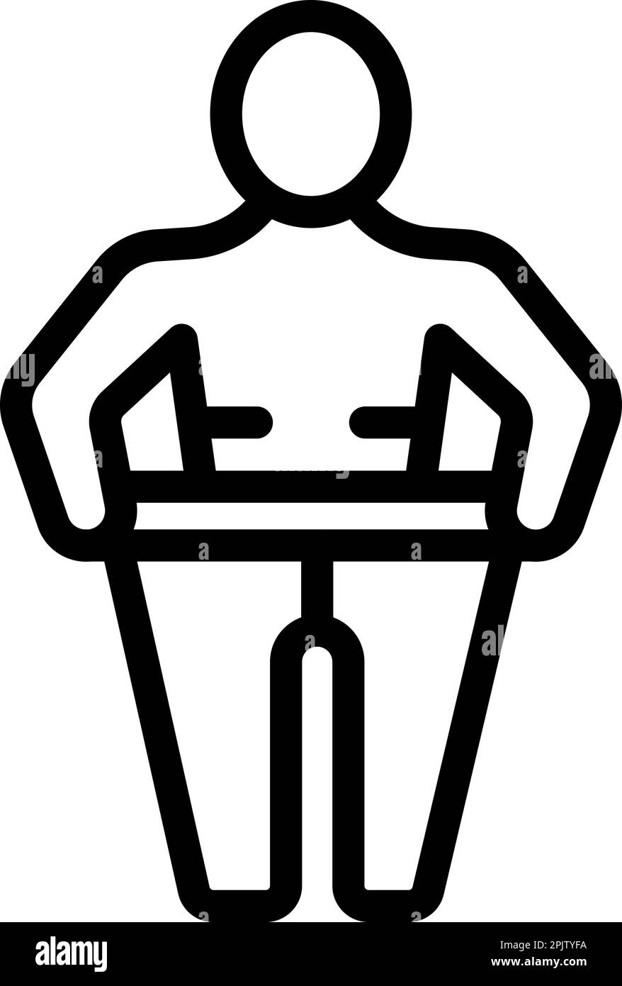 Poor man icon outline vector. Poverty people. Family food Stock Vector ...