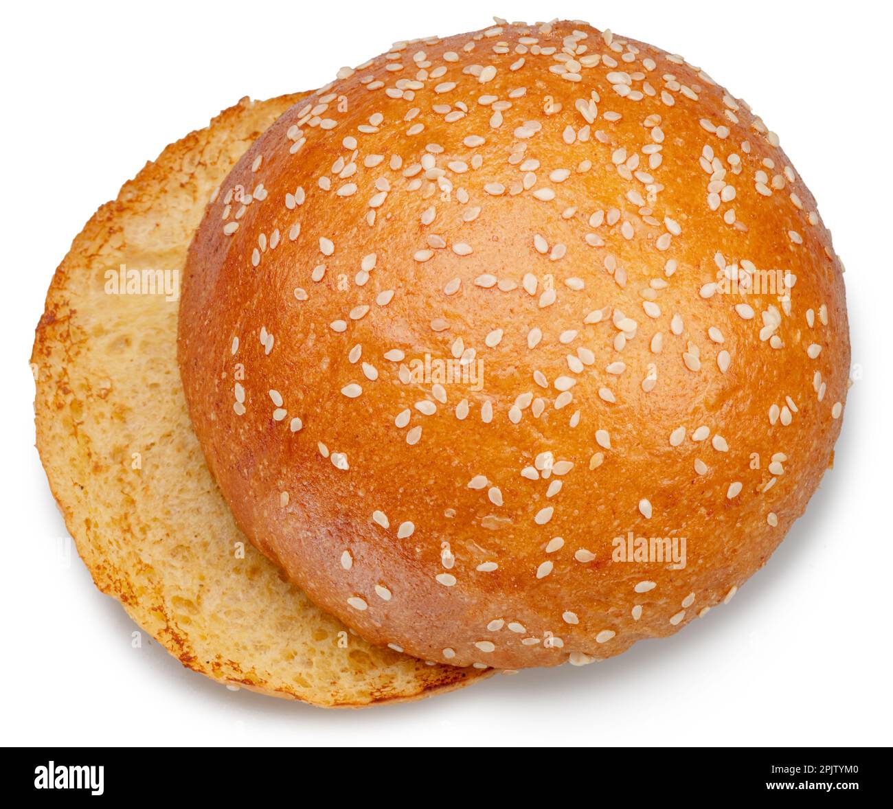 Hamburger bun top view Cut Out Stock Images & Pictures - Alamy