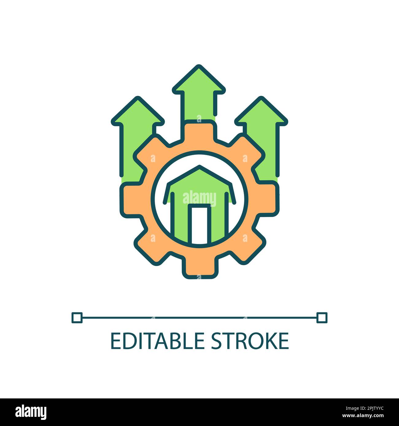 Technology of farm industry development RGB color icon Stock Vector ...