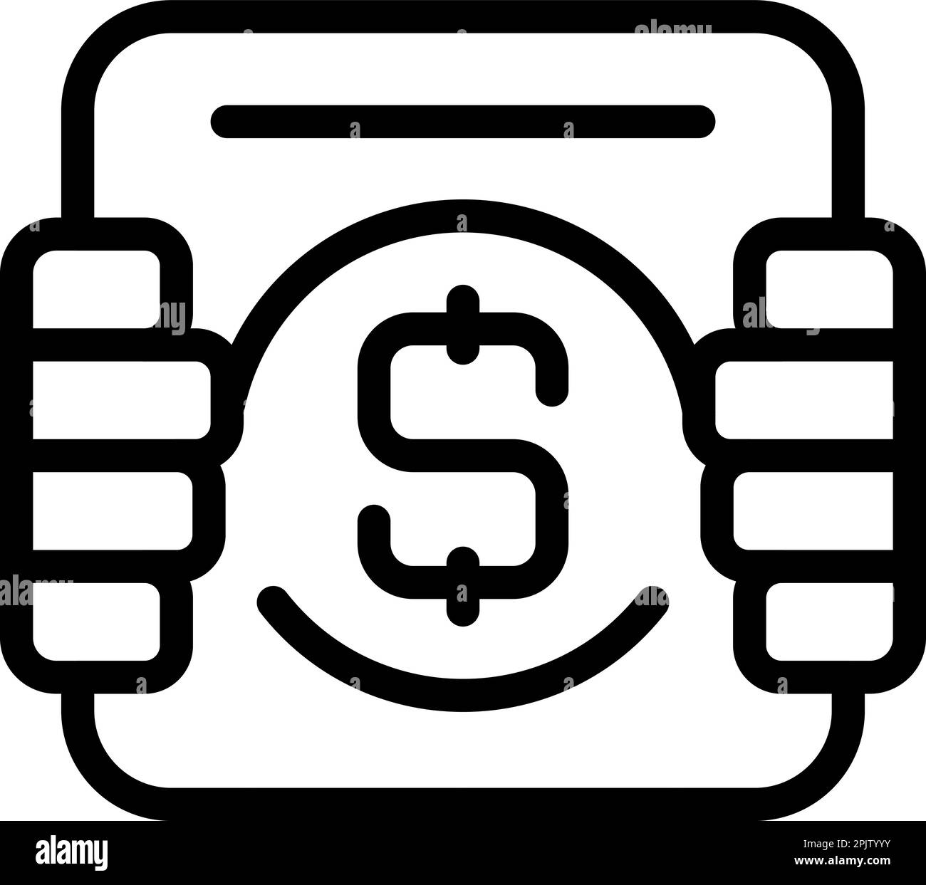 Dollar poverty icon outline vector. Child money. Help family Stock ...