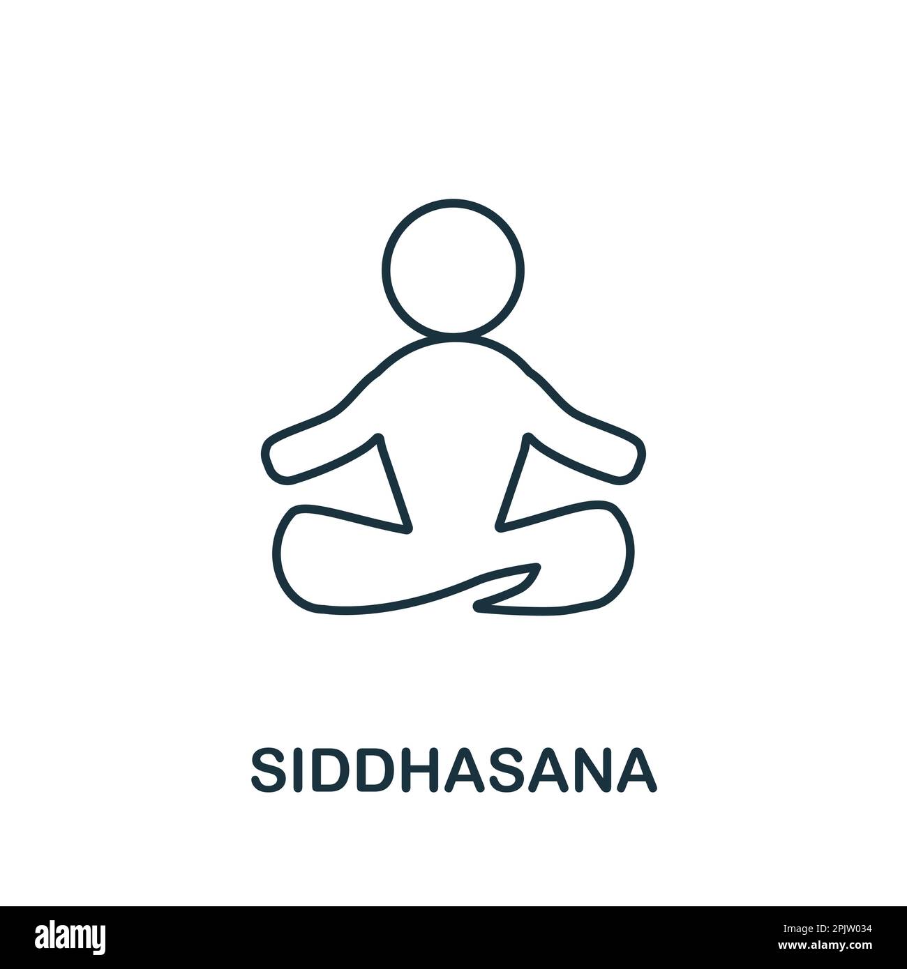 Siddhasana line icon. Simple element from yoga collection. Creative ...