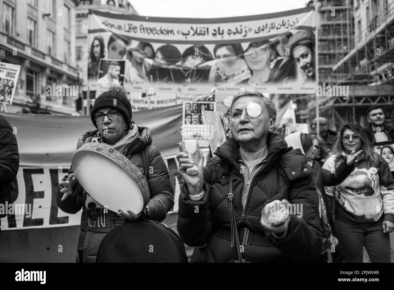 British-Iranians and supporters marched through central London to ...