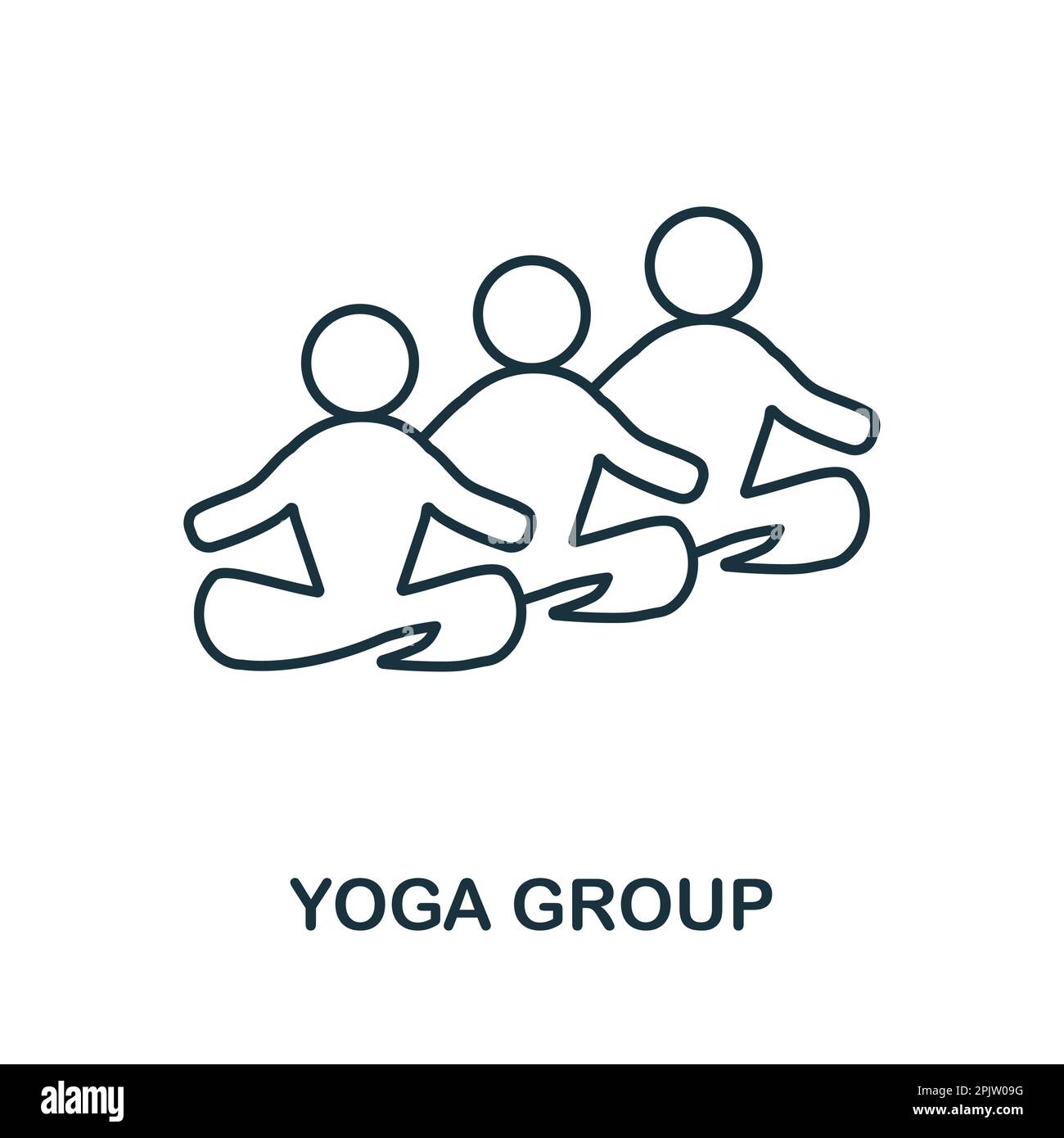 Yoga Group line icon. Simple element from yoga collection. Creative ...