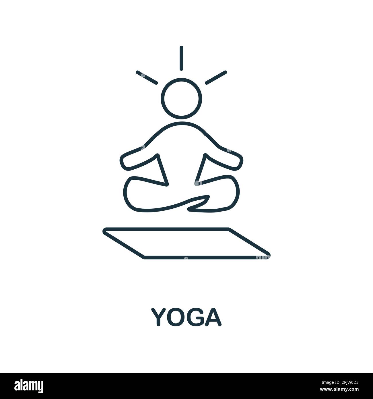 Yoga line icon. Simple element from yoga collection. Creative Yoga ...