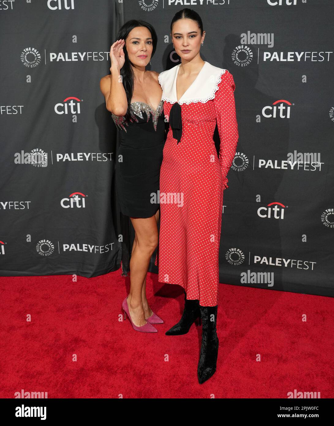 Los Angeles, USA. 03rd Apr, 2023. (L-R) Simone Kessell and Courtney Eaton at The PaleyFest 2023 ...