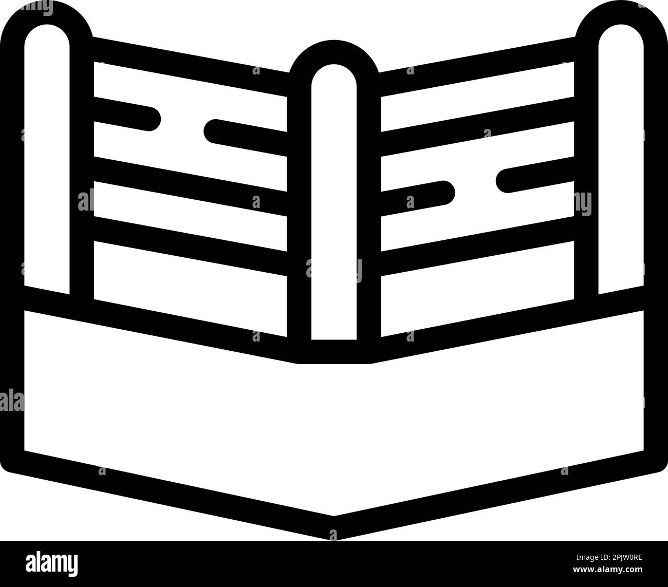 Champion knockout icon outline vector. Boxing arena. Club fight Stock ...