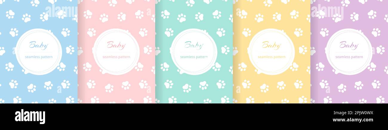 Cute baby seamless pattern. Repeating kid pattern. Girls and boys ...