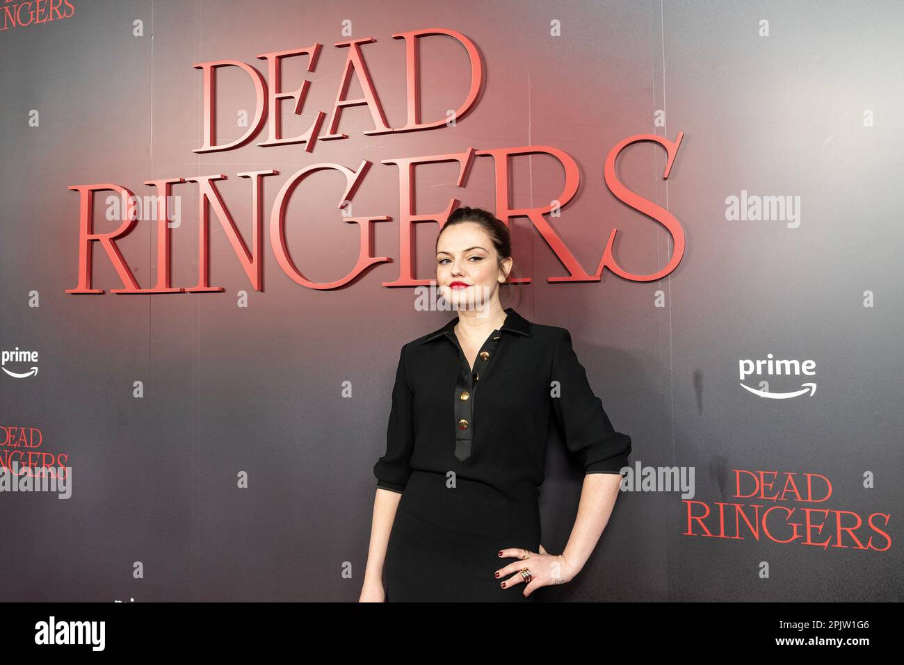 New York, New York, USA. 3rd Apr, 2023. Emily Meade wearing dress by St ...