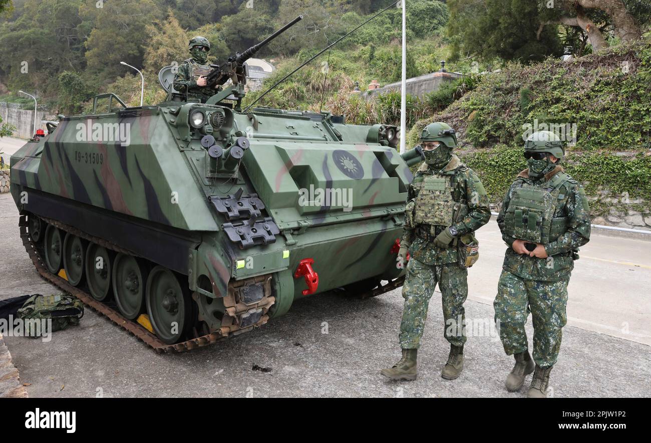 Republic of China Armed Forces (ROC Armed Forces) personnel guard ...