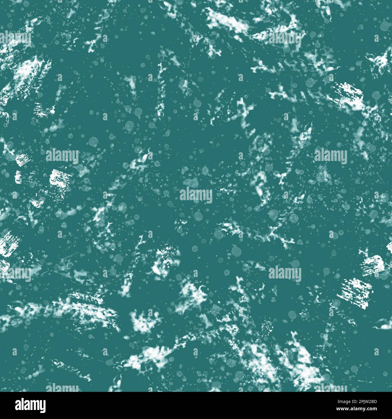 Turquoise green abstract background. Seamless texture with white paint ...