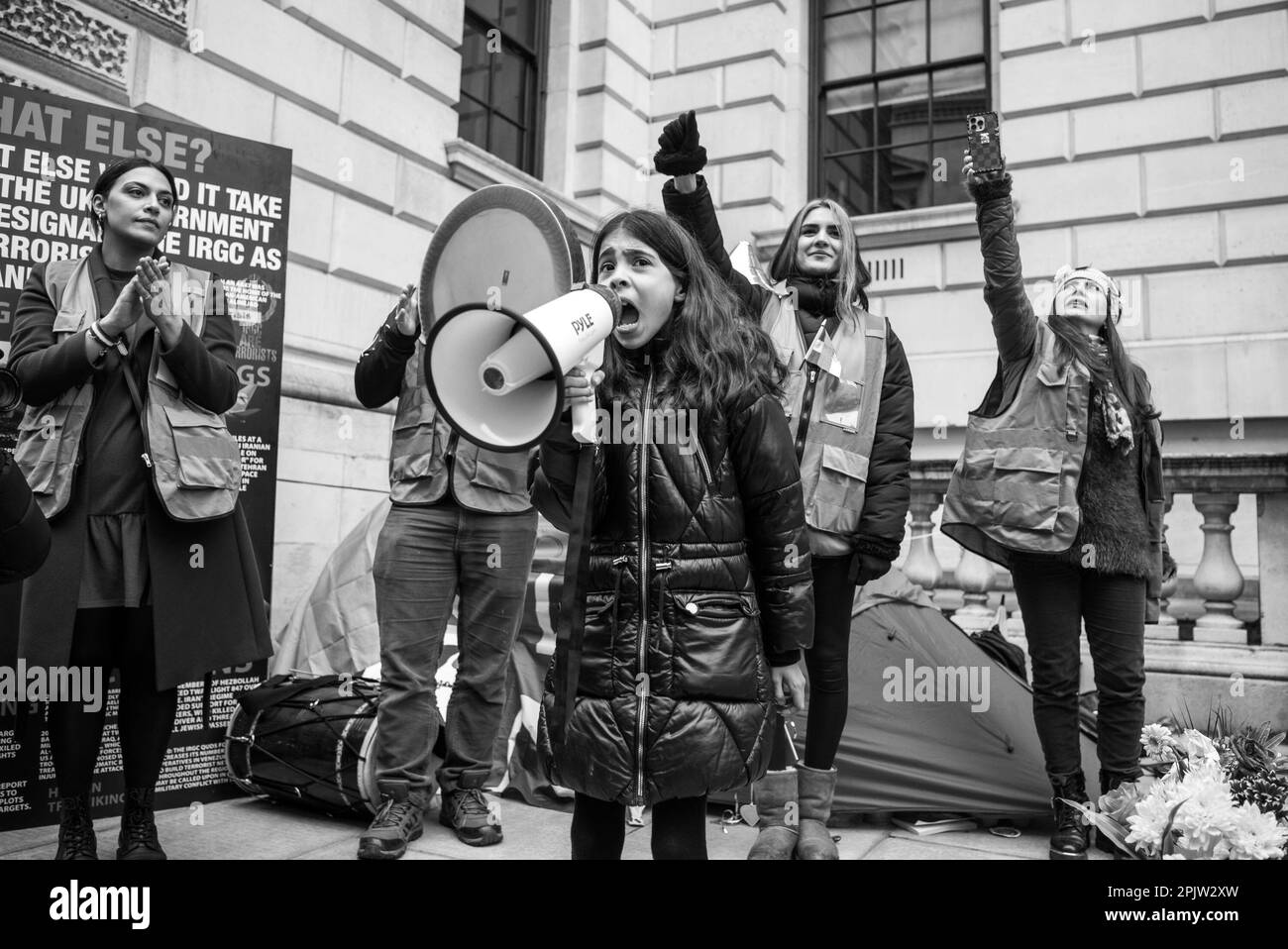 Iranian protests uk Black and White Stock Photos & Images - Alamy