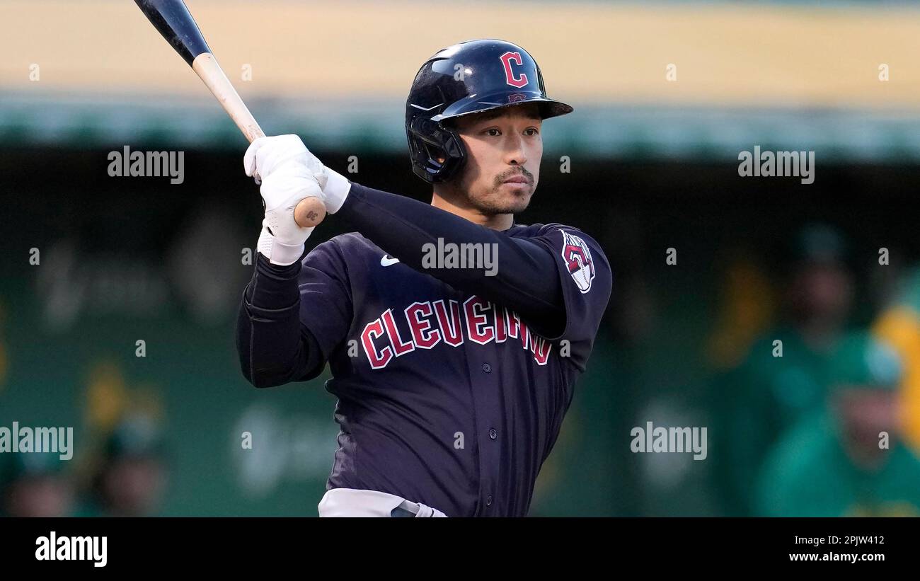 Cleveland Guardians' Steven Kwan during a baseball game against the ...
