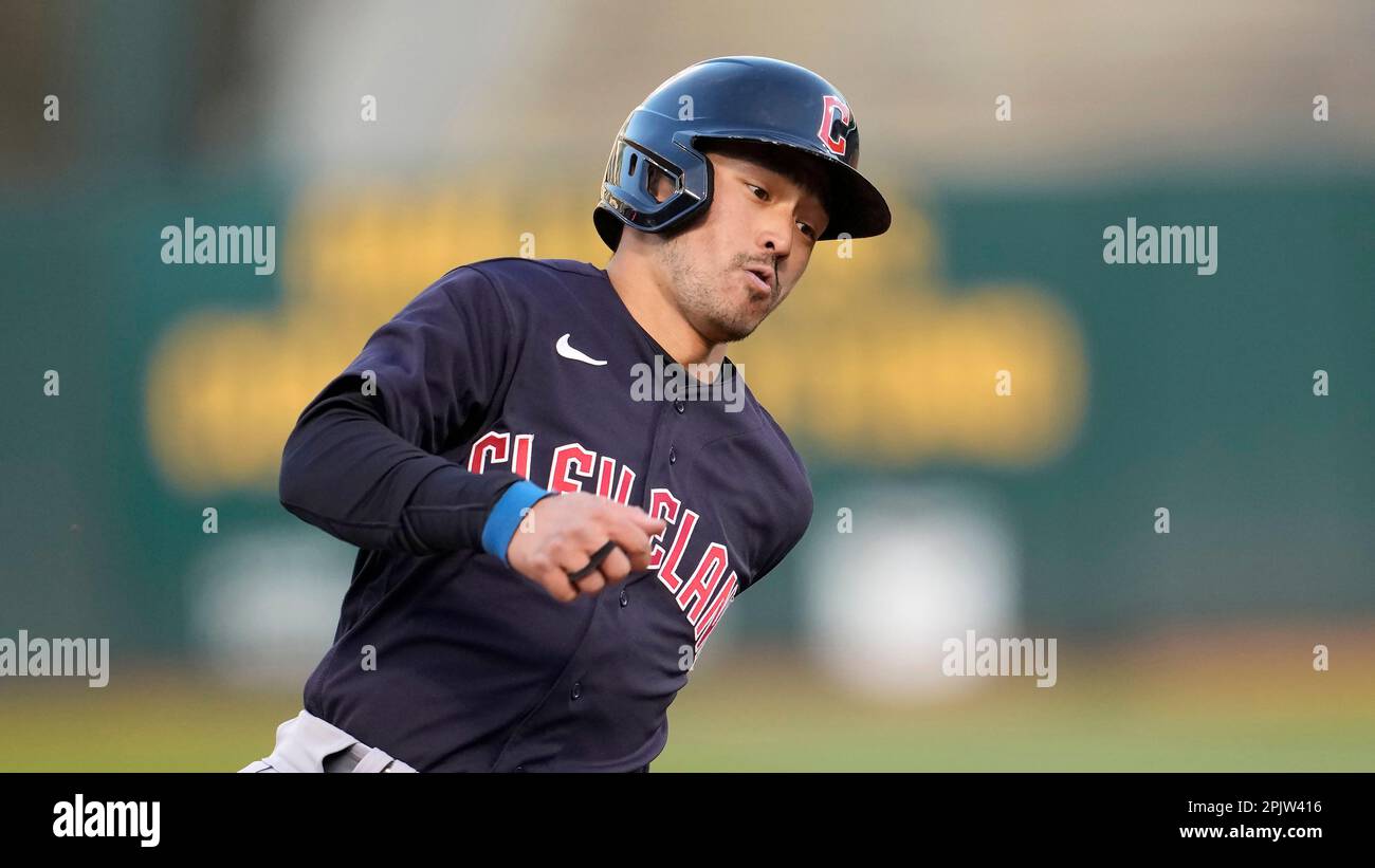 Cleveland Guardians' Steven Kwan during a baseball game against the ...