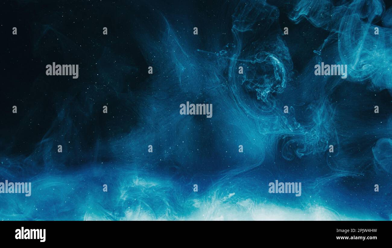 Glitter mist color cloud night sky blue smoke dark Stock Photo - Alamy