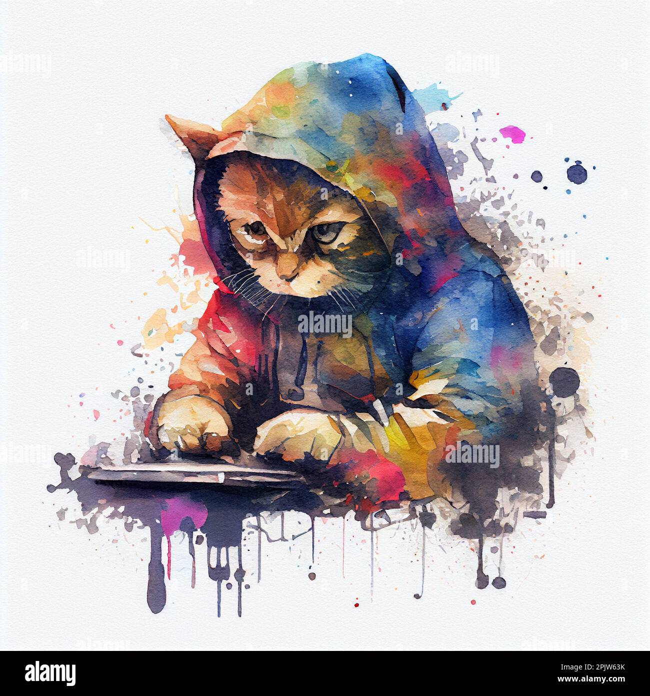 Cat in cyberpunk hi-res stock photography and images - Alamy
