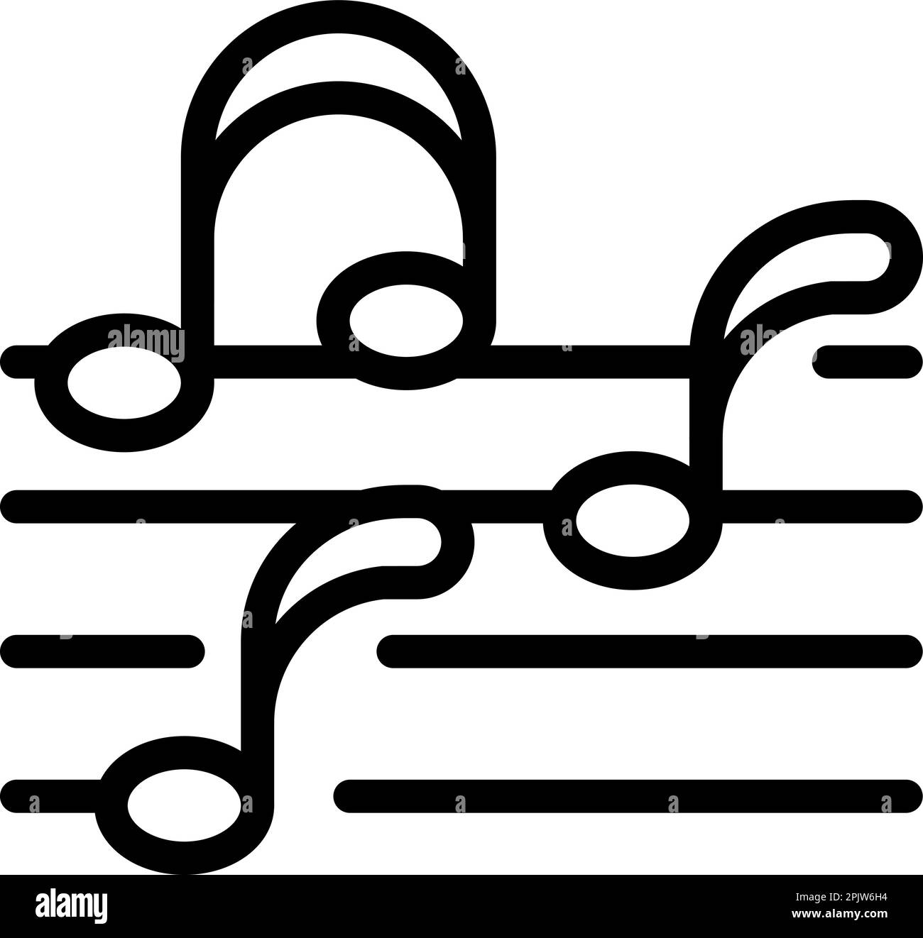 Puppet theater music notes icon outline vector. Show stage. Doll child ...